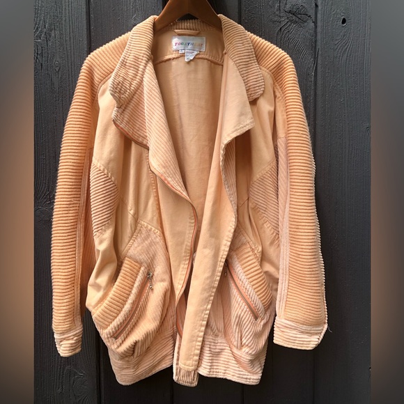 Together | Jackets & Coats | Vintage Retro Peach Jacket | Poshmark